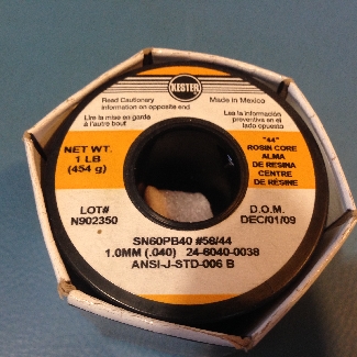 Kester Solder 44 Rosin Wire 60/40, 1.0mm, 454g